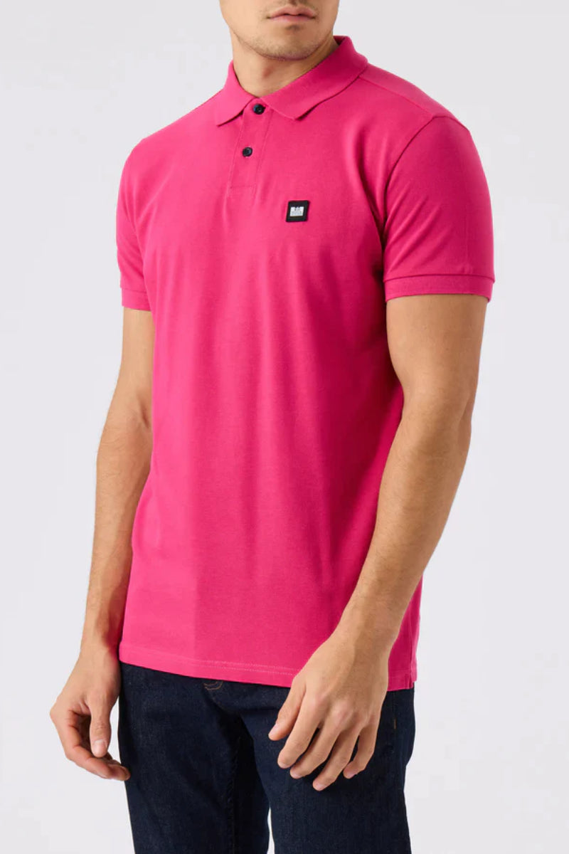 Men's Ex-Weekend Offender Badge Polo Shirt Hot Pink – Shush